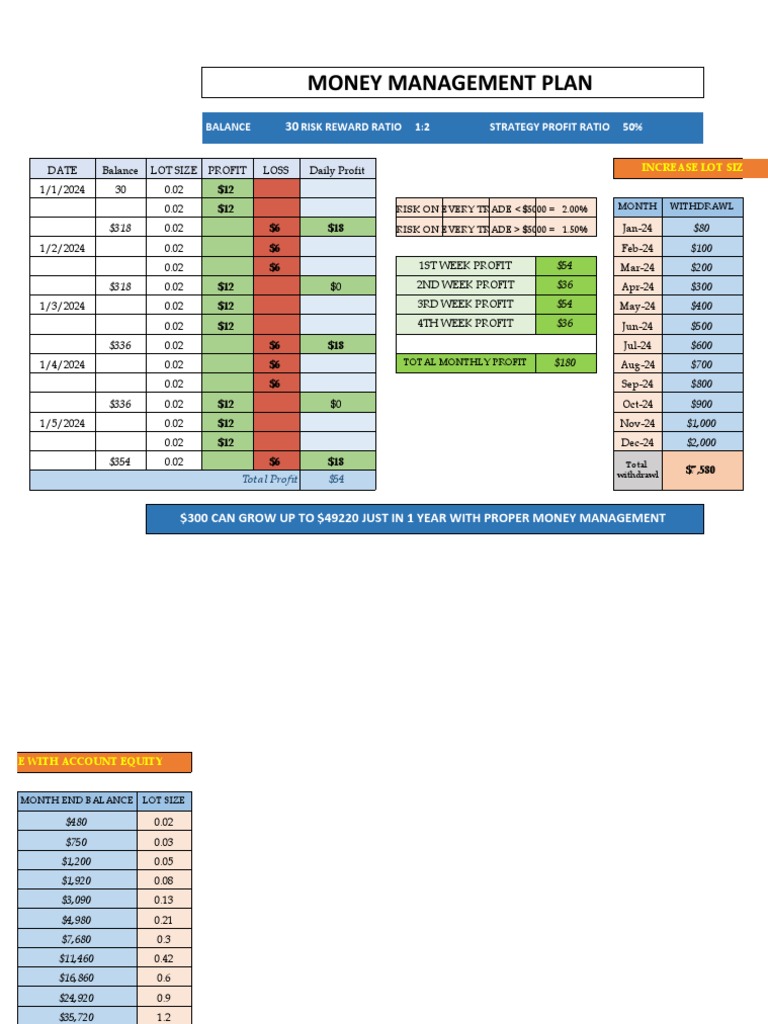 Money Management Plan | PDF | Investment Management | Business