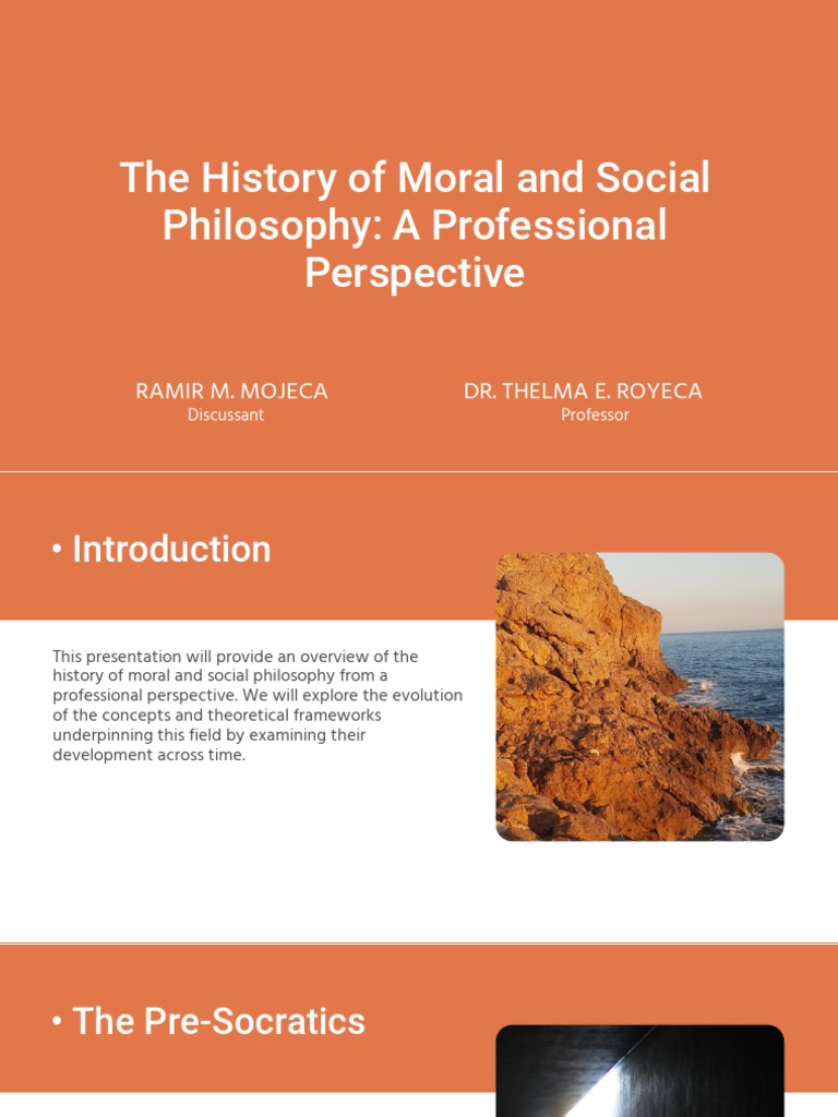 The History of Moral and Social Philosophy A Professional Perspective ...