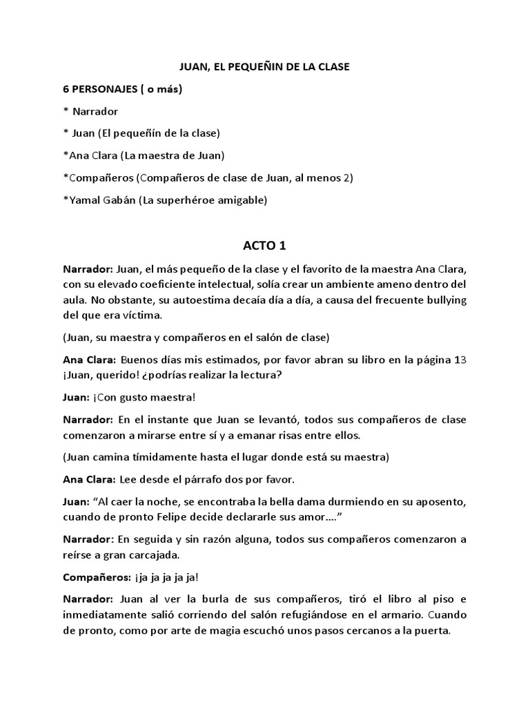 Juan El Pequeñin de La Clase | PDF