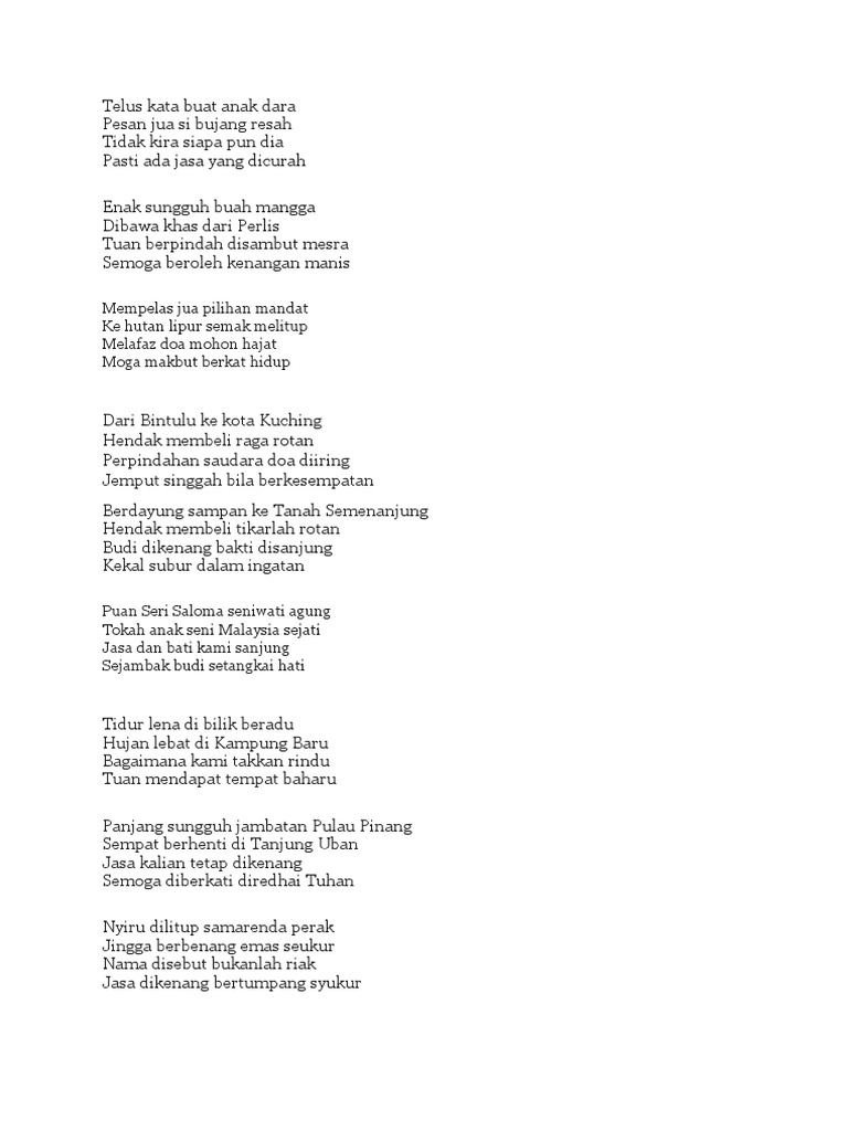 pantun persaraan | PDF