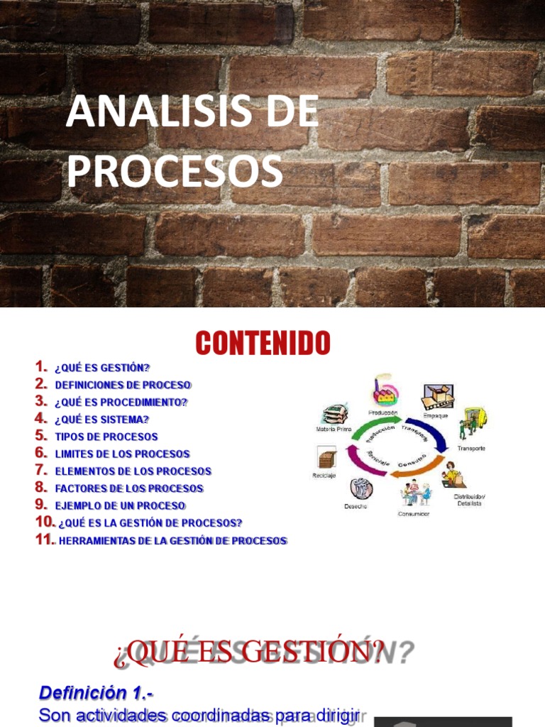 Diapositiva 1 Analisis De Procesos Importantes Pdf