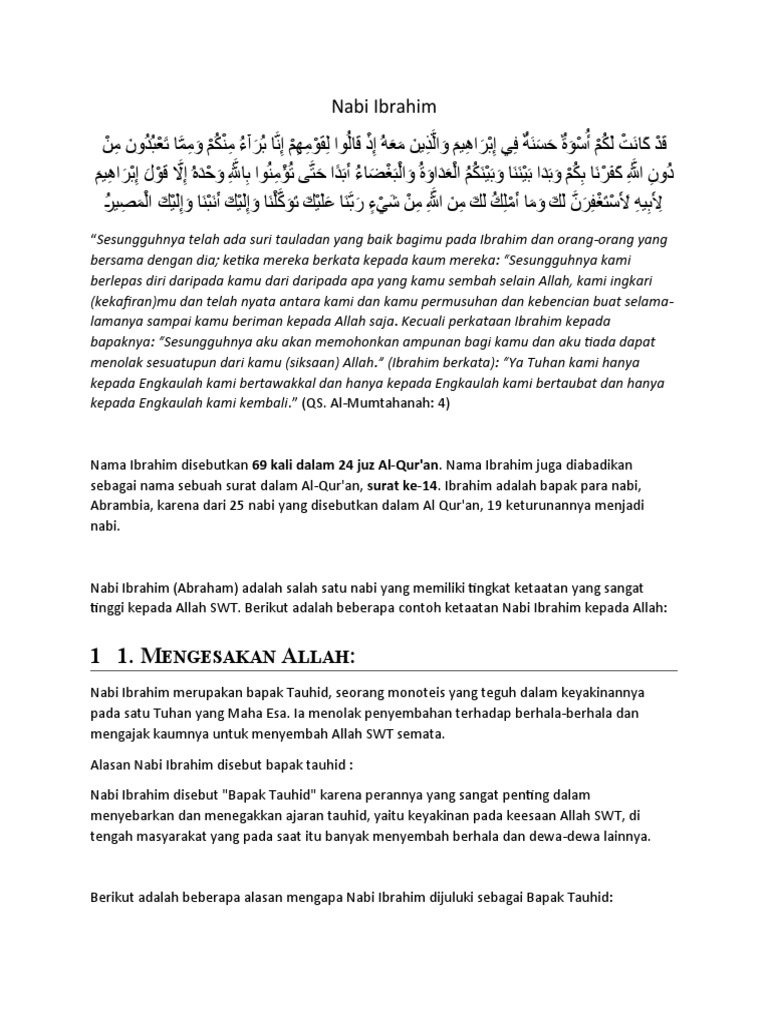 Nabi Ibrahim | PDF