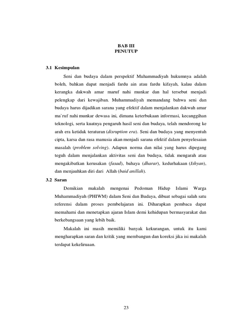 Bab III Penutup | PDF
