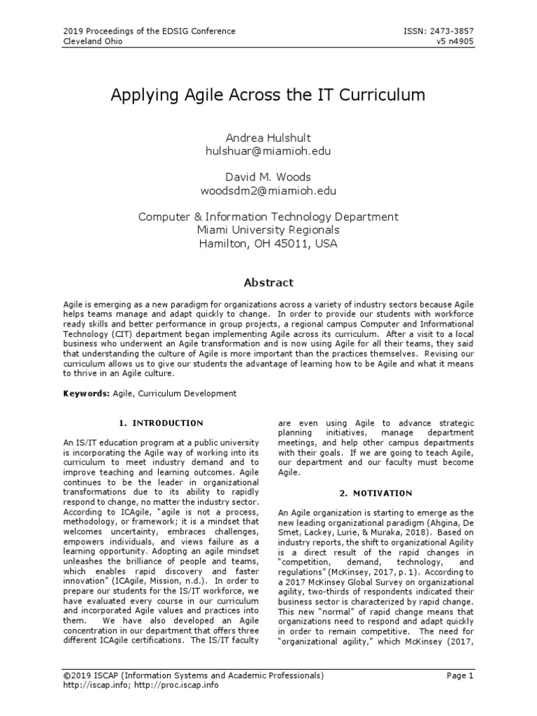 Applying Agile Across The IT Curriculum | PDF | Agile Software ... Applying Agile Across The IT Curriculum | PDF | Agile Software ...