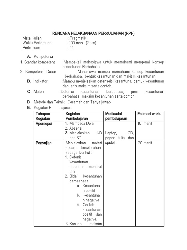 RPP | PDF | Karier & Perkembangan