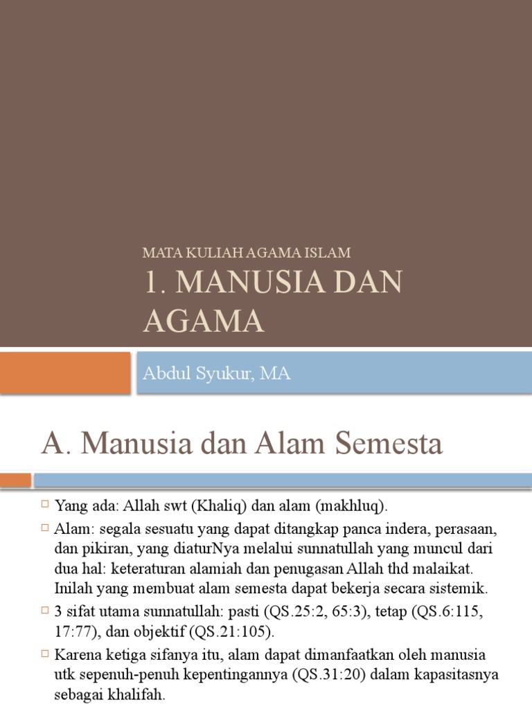 Mata Kuliah Agama Islam Pdf