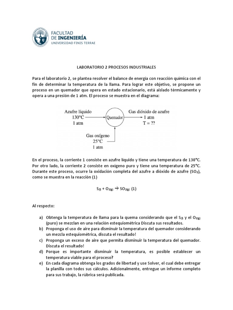 Laboratorio 2 Procesos Industriales | PDF