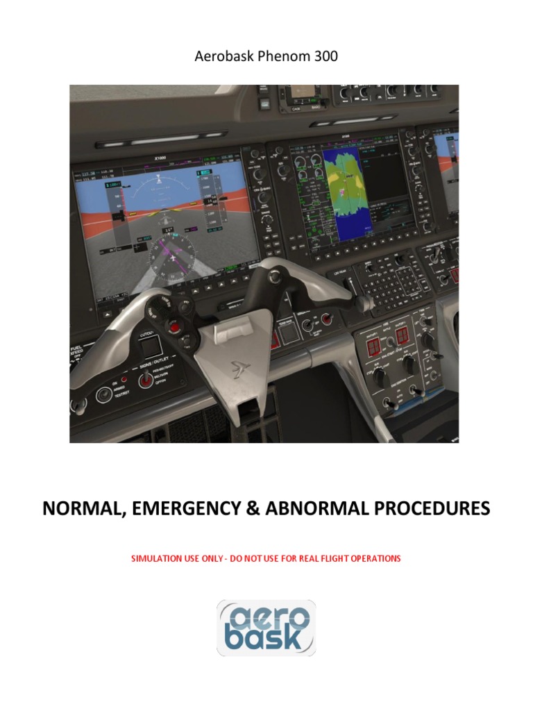 Phenom 300 Flight Procedures Checklist | PDF | Turbine Engine Failure ...