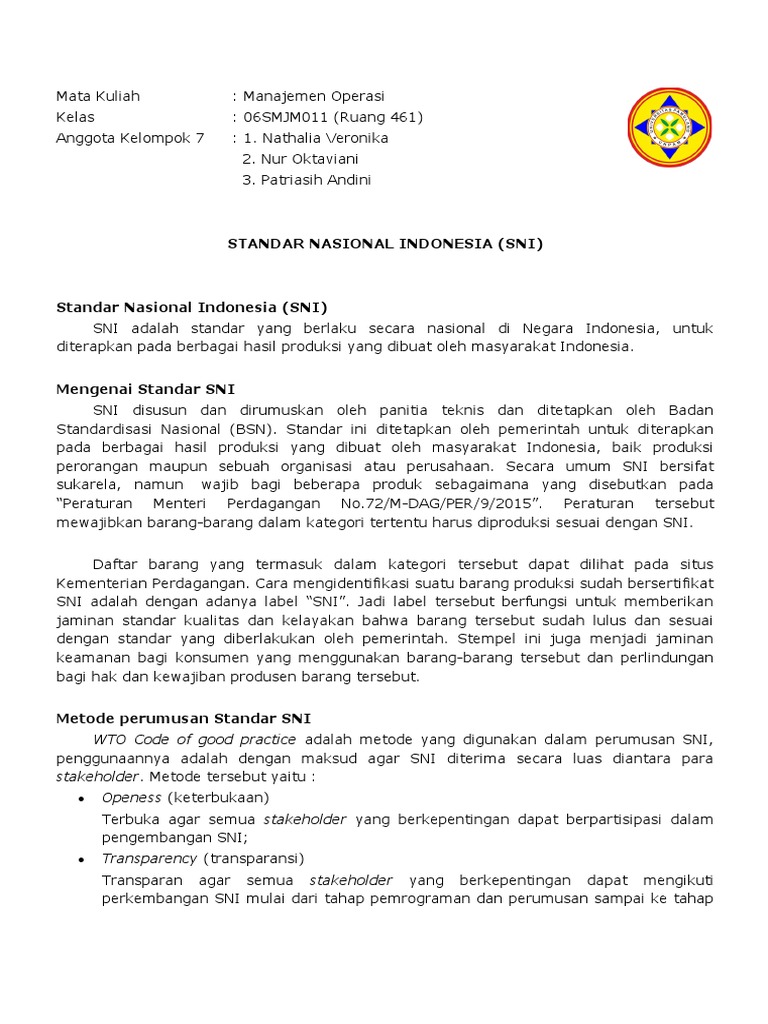 Panduan Sertifikasi SNI di Indonesia | PDF