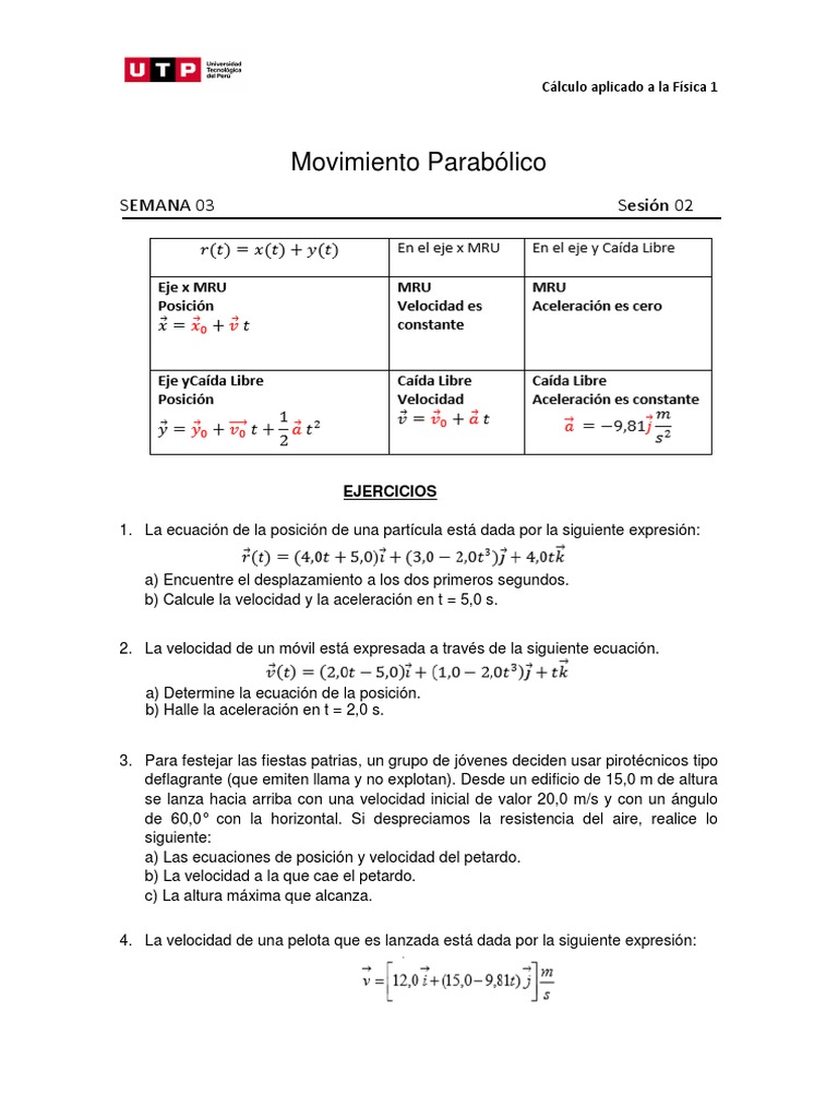 S02. S1-Resolver Ejercicios - 1 | PDF | Velocidad | Mecánica