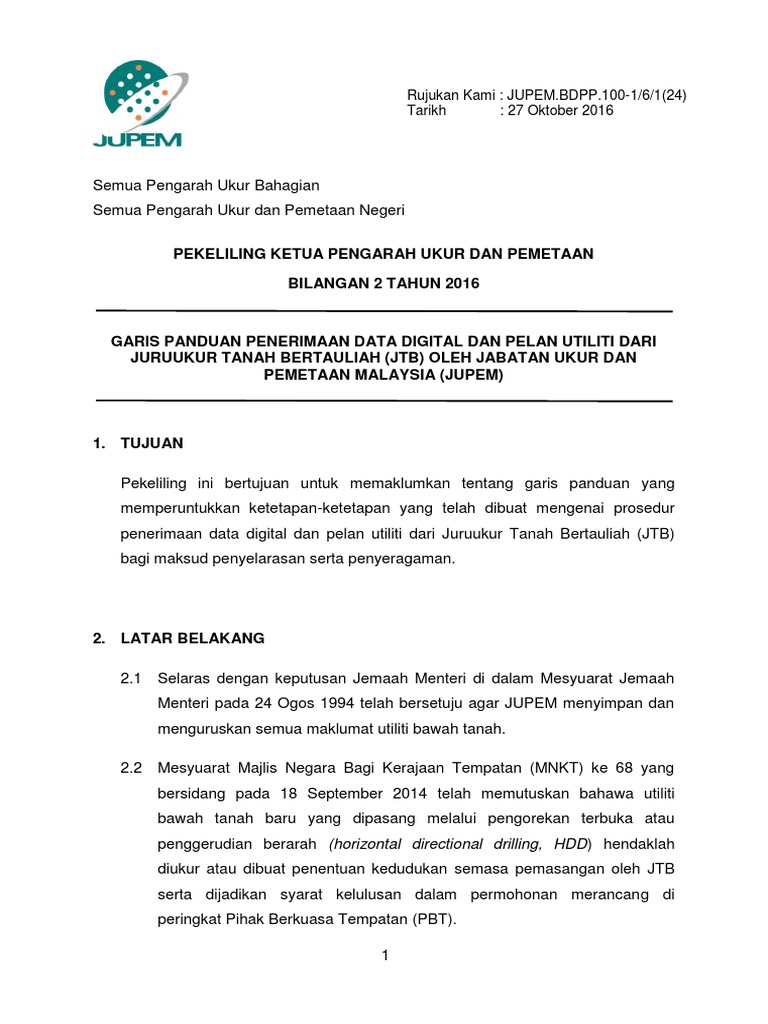 Pekeliling Kpup Bil 2 2016 | PDF