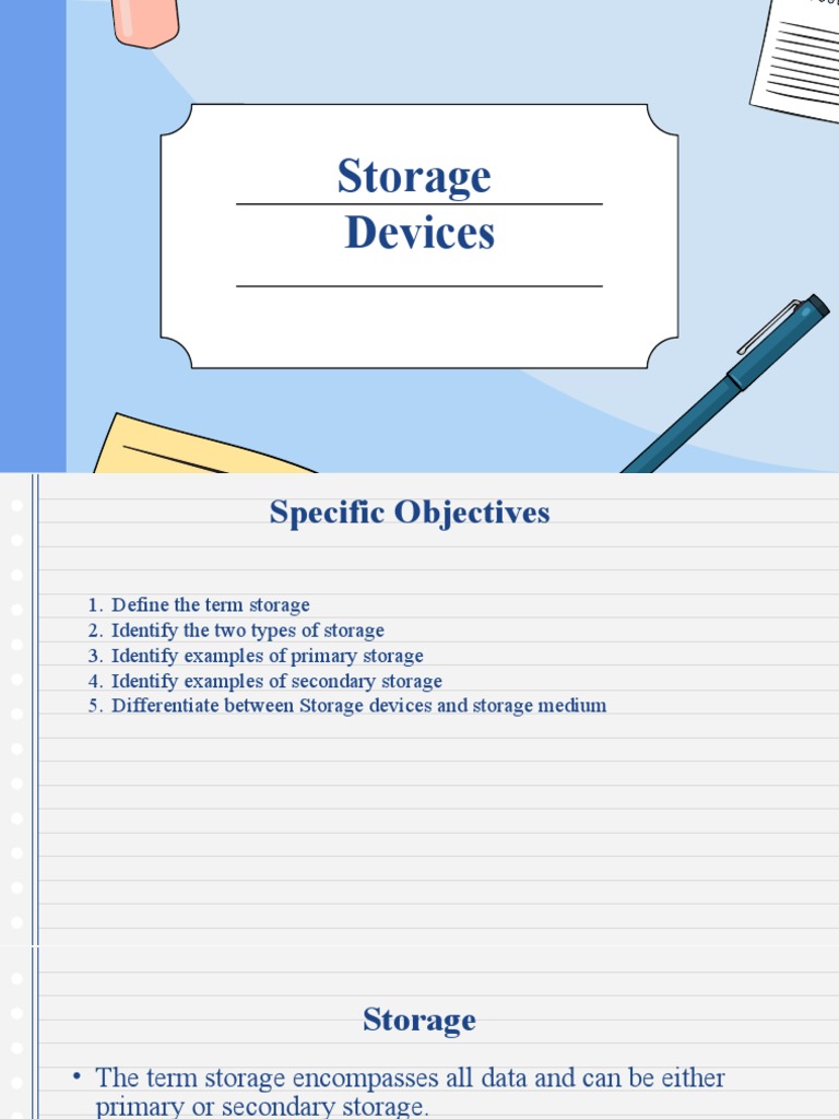 Storage Pdf Computer Data Storage Input Output