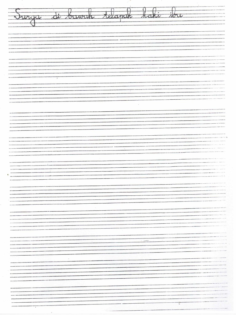 Menulis Huruf Tegak Bersambung | PDF