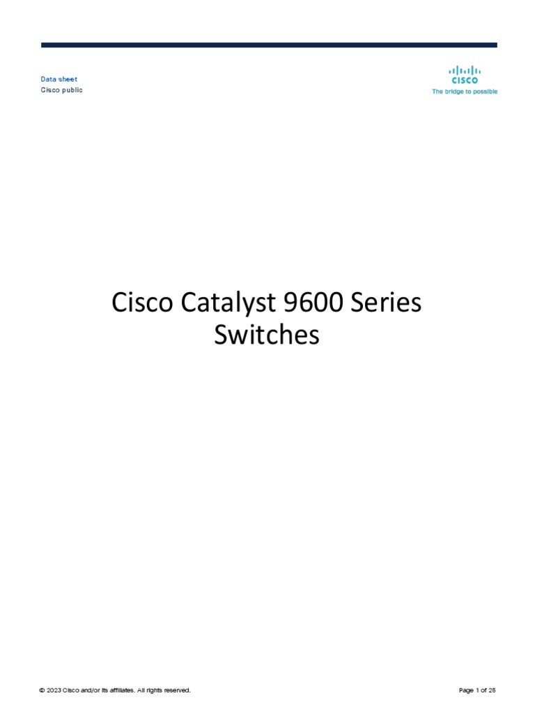 Nb-06-Cat9600-Series-Data-Sheet-Cte-En Cisco Switch | PDF | Power ...