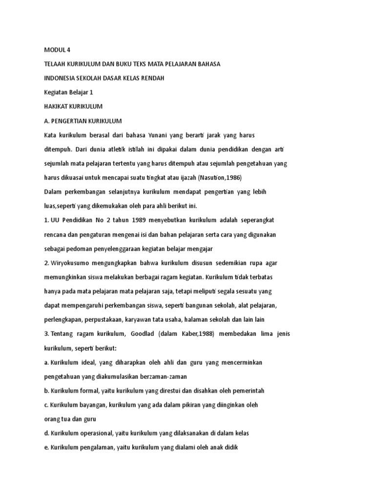 Rangkuman Modul 4 Bahasa Indonesia | PDF