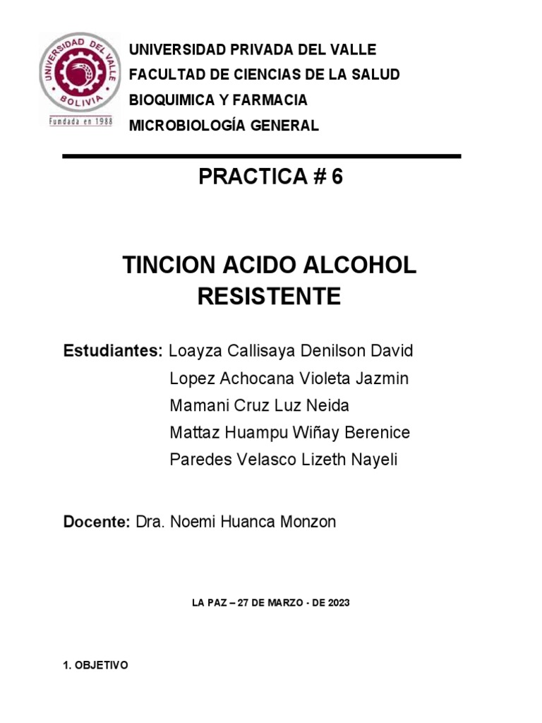 Informe Lab 6 Microbiología | PDF