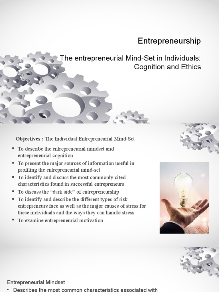 Understanding the Entrepreneurial Mindset | PDF | Career & Growth ...