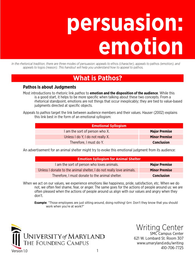 Understanding Pathos in Persuasion | PDF