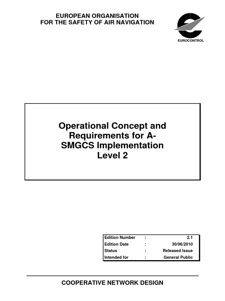 Operational Concept and Requirements For a-SMGCS Implementation Level 2 ...