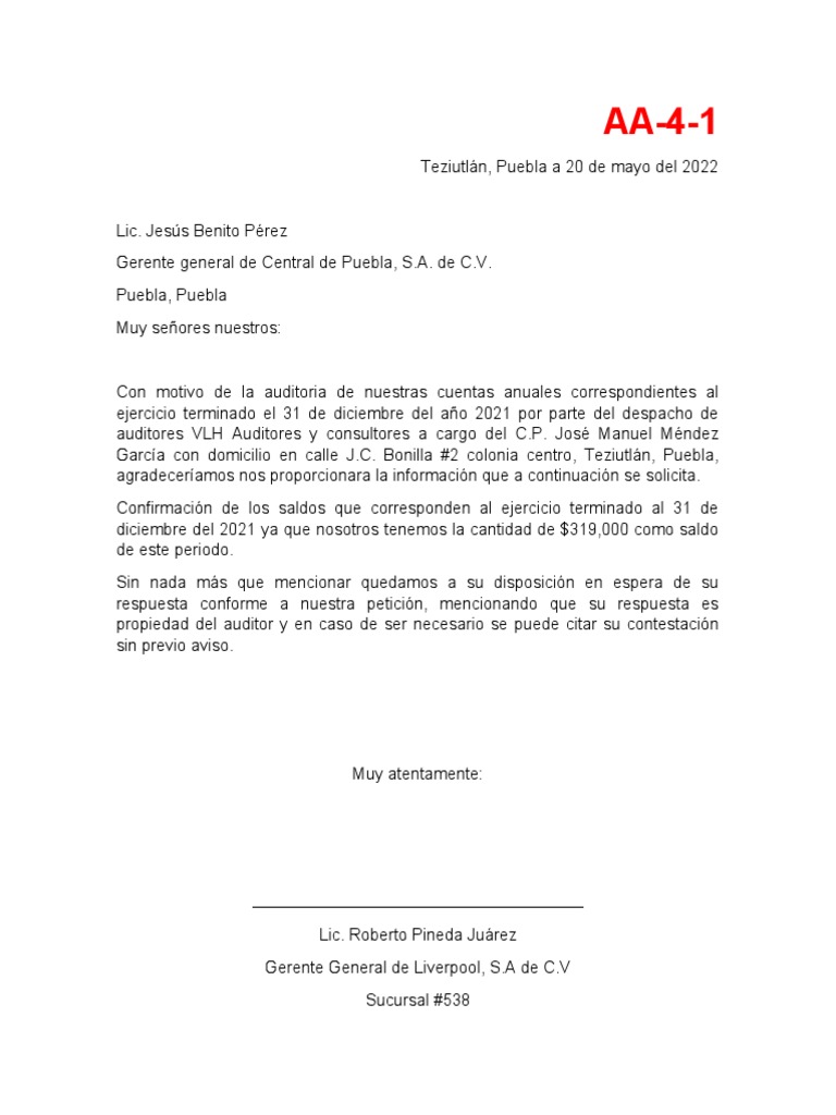 Cartas Confirmación Envio A Proveedores | PDF | Contabilidad