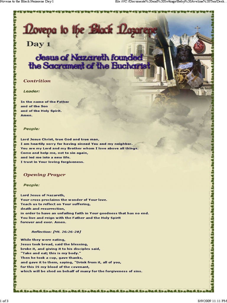 Novena Black Nazarene | PDF | Jesus | Resurrection Of Jesus Novena Black Nazarene | PDF | Jesus | Resurrection Of Jesus