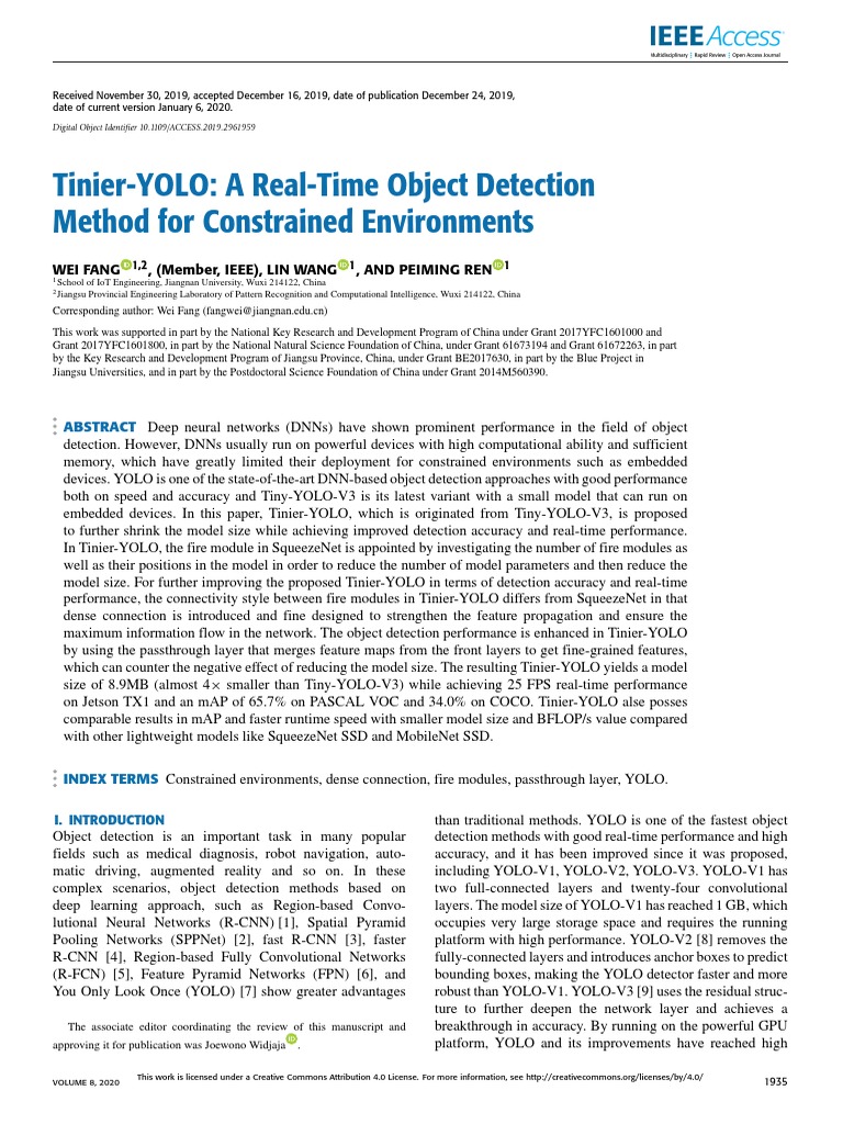 Tinier YOLO | PDF | Deep Learning | Computer Science