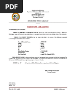 RA 11261 Form 1 - Barangay Certification | PDF