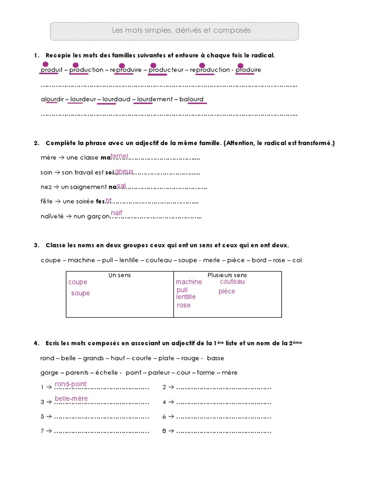 Mots Composés | PDF