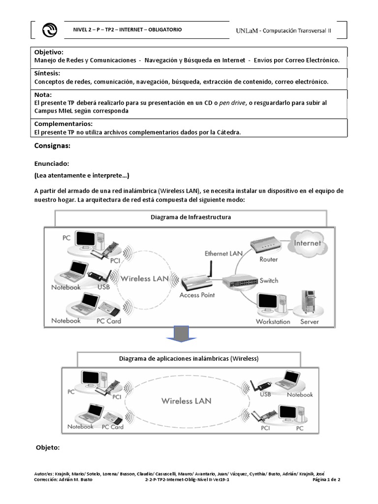 2 2 P TP2 Internet Oblig Nivel II Ver19 1 | PDF | Internet | Archivo de computadora
