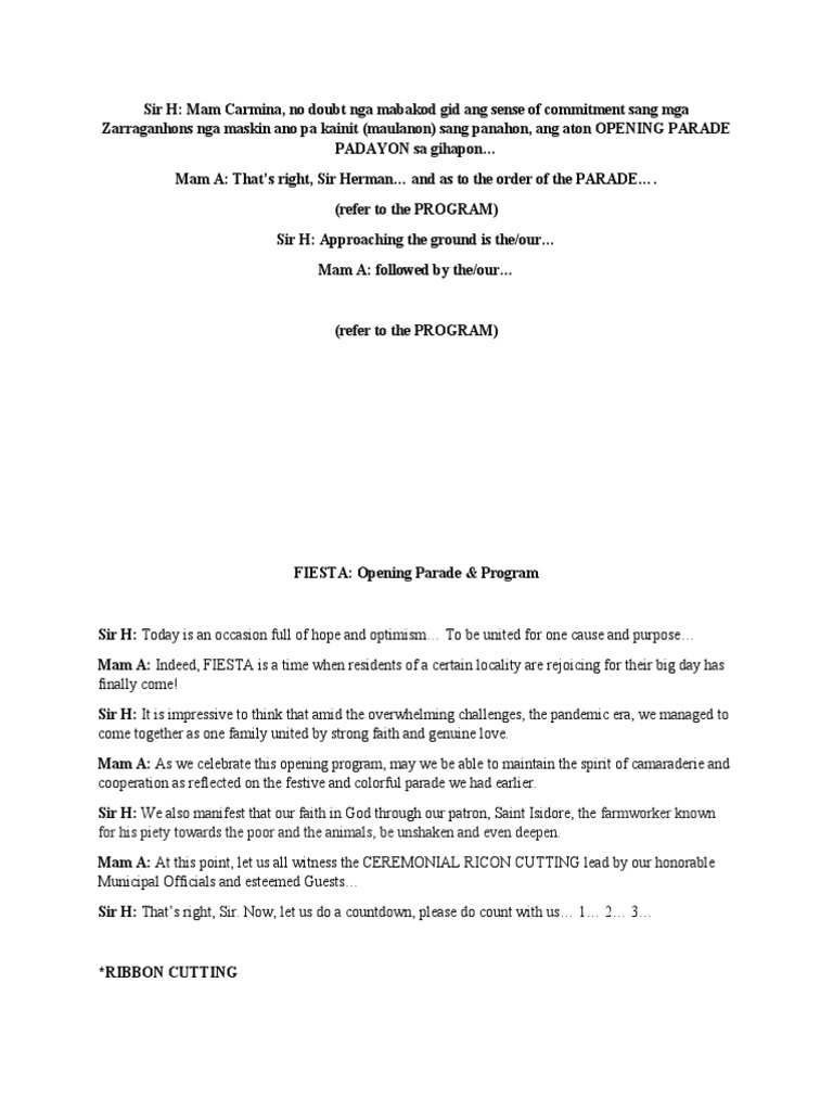 Fiesta Opening Spiel | PDF