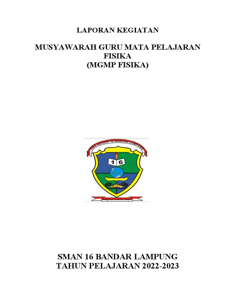 Laporan MGMP Fisika Sekolah 2223 | PDF
