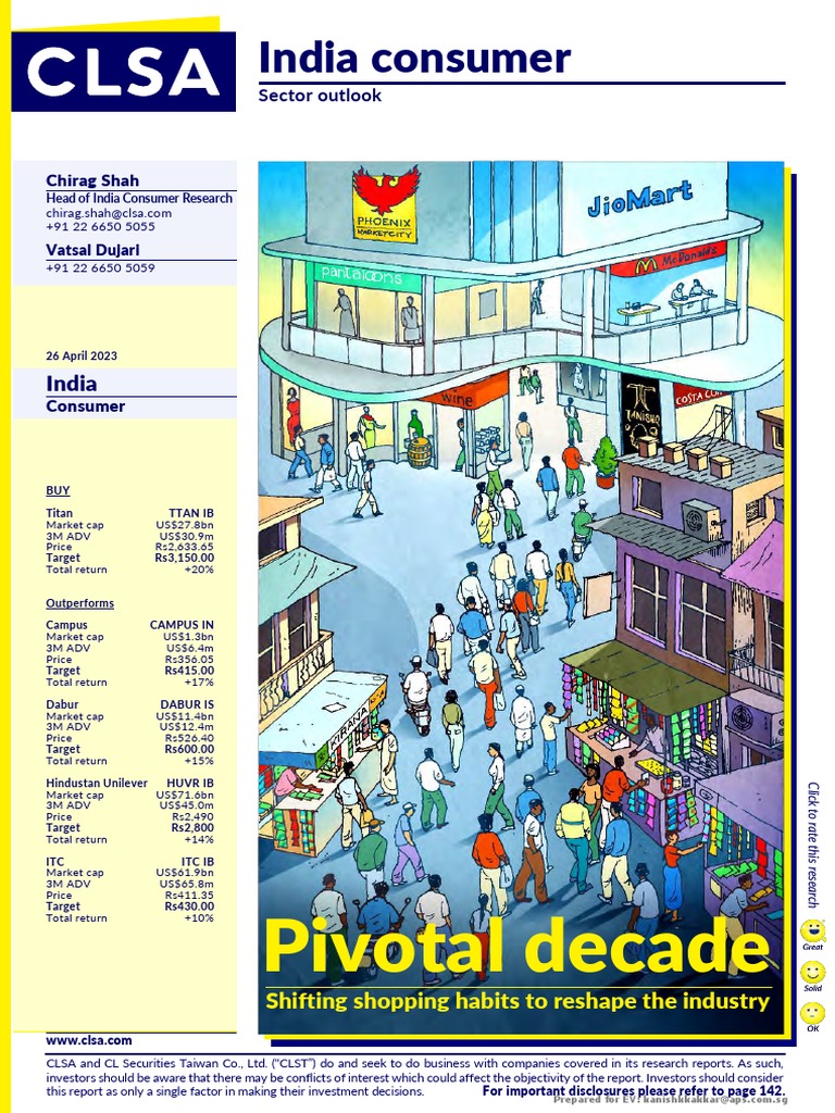 India Consumer (Pivotal Decade Shifting Shopping Habits to Reshape the ...