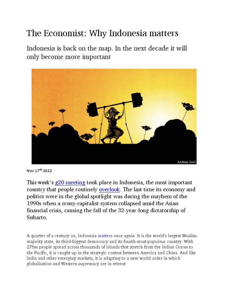 The Economist-Why Indonesia Matters | PDF | Indonesia | China