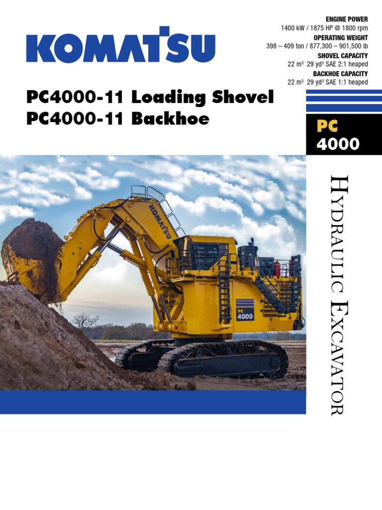 Komatsu PC4000-11 Excavator Overview | PDF