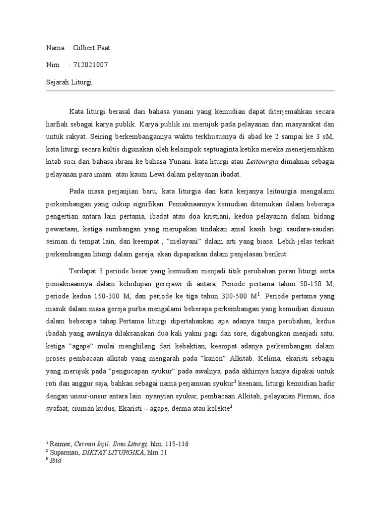 Sejarah Liturgi | PDF | Agama & Spiritualitas