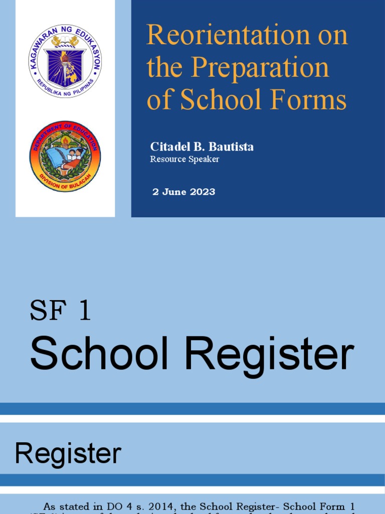 School Forms 1, 2, 3, 5K & 6K | Download Free PDF | Computing
