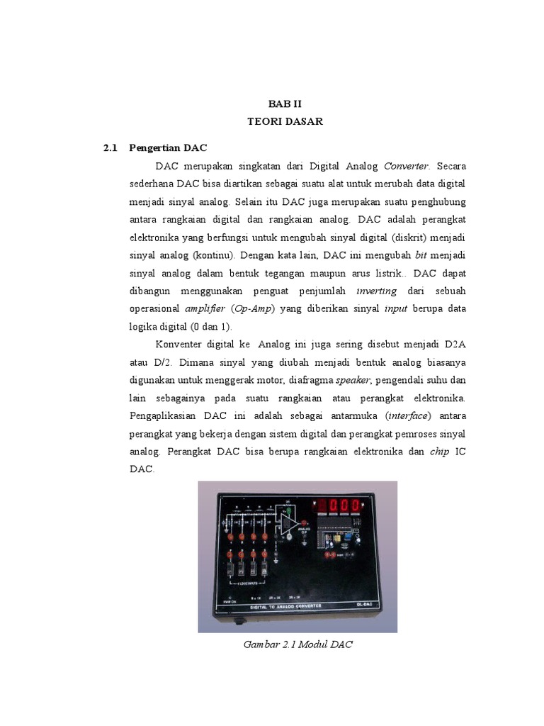 DAC (Digital To Analog Converter) | PDF