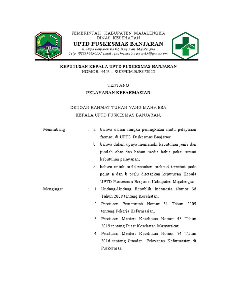 SK Farmasi - Revisi | PDF | Kesehatan Holistik