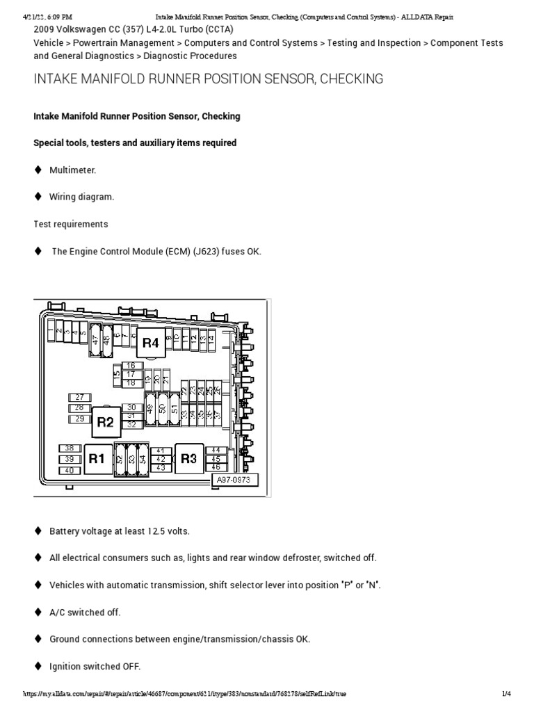 Intake Manifold Runner Position Sensor Checking (Computers and Control ...