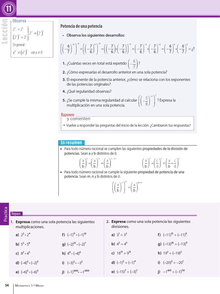 Libro Matematica 1 Mineduc 56 57 | PDF