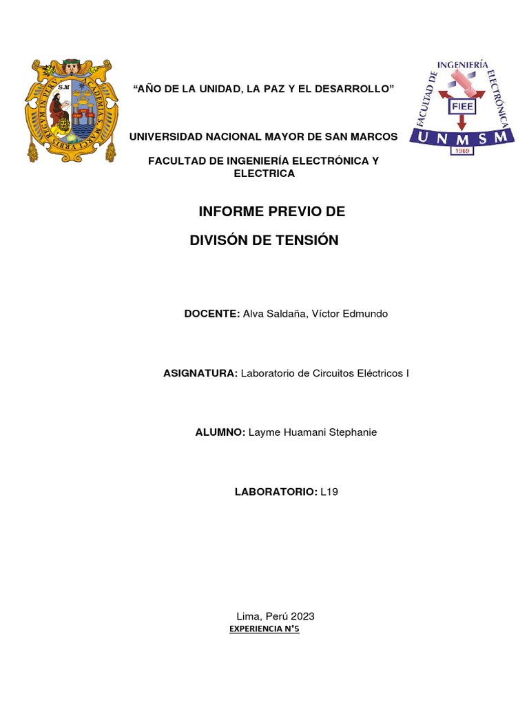 Experiencia n5 | PDF | Electrónica | Resistor