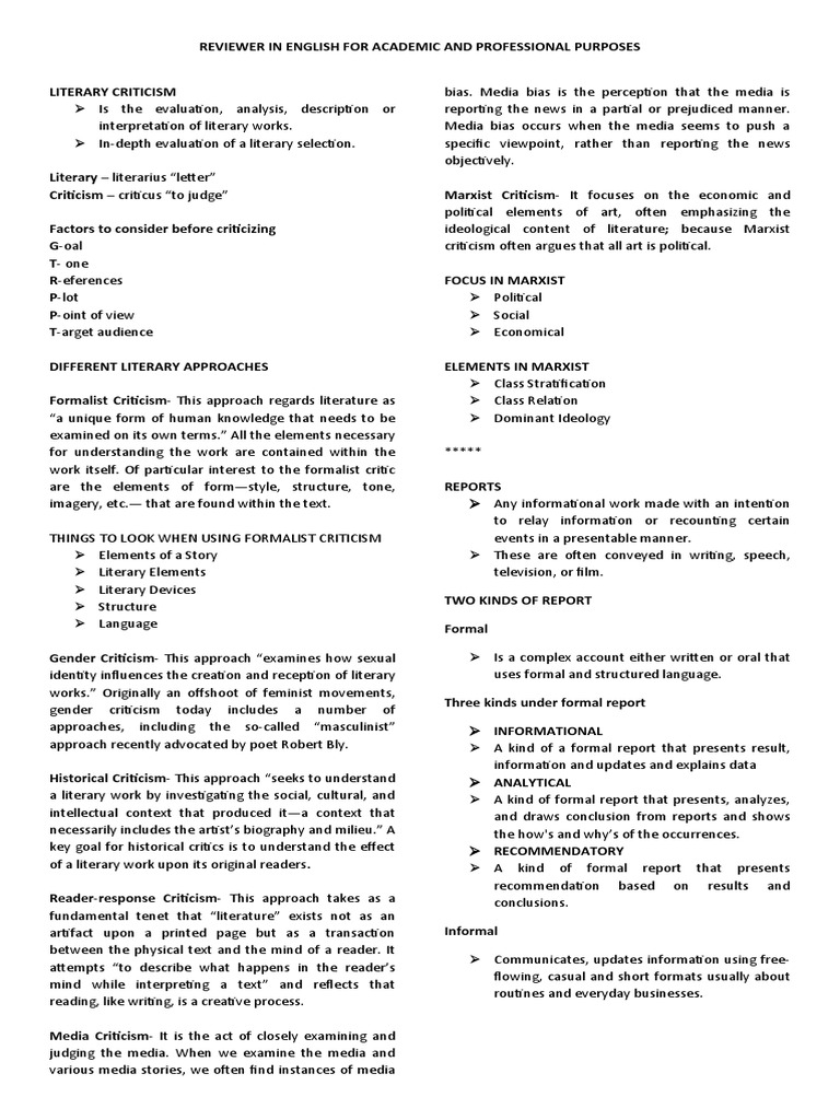 Reviewer For Eapp Pdf Information Bias