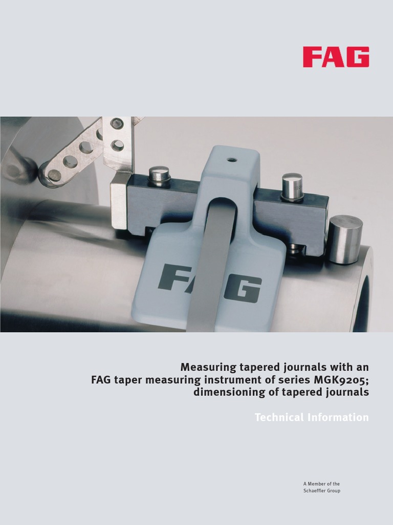 Measuring Tapered Journals With An Fag Taper | PDF | Engineering ...