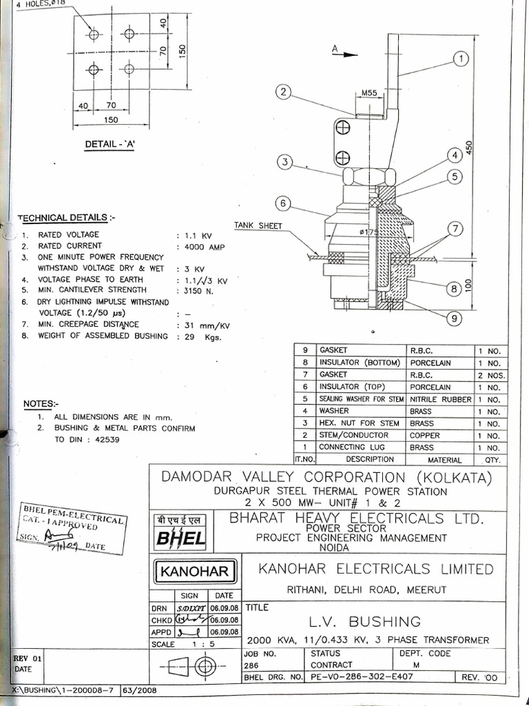 2MVA LT Bushing | PDF | Insulator (Electricity) | Materials