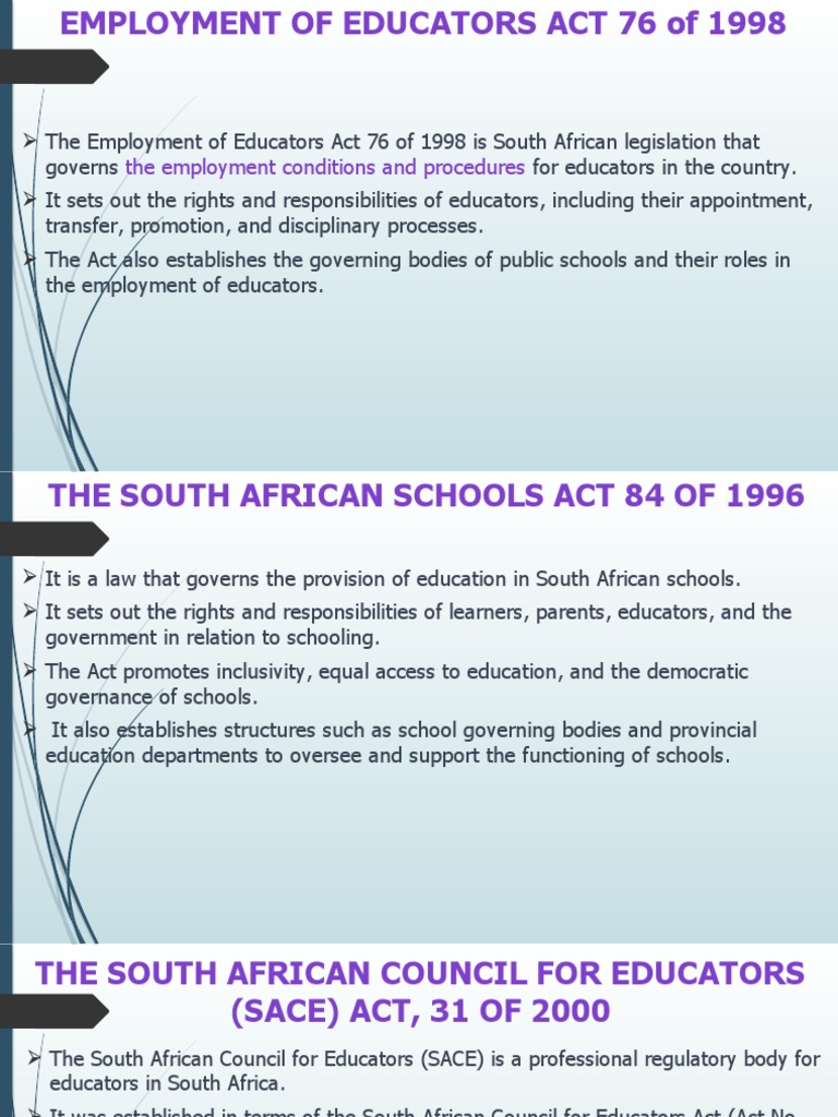 Educational Acts and Policies | PDF | Teachers | Affirmative Action