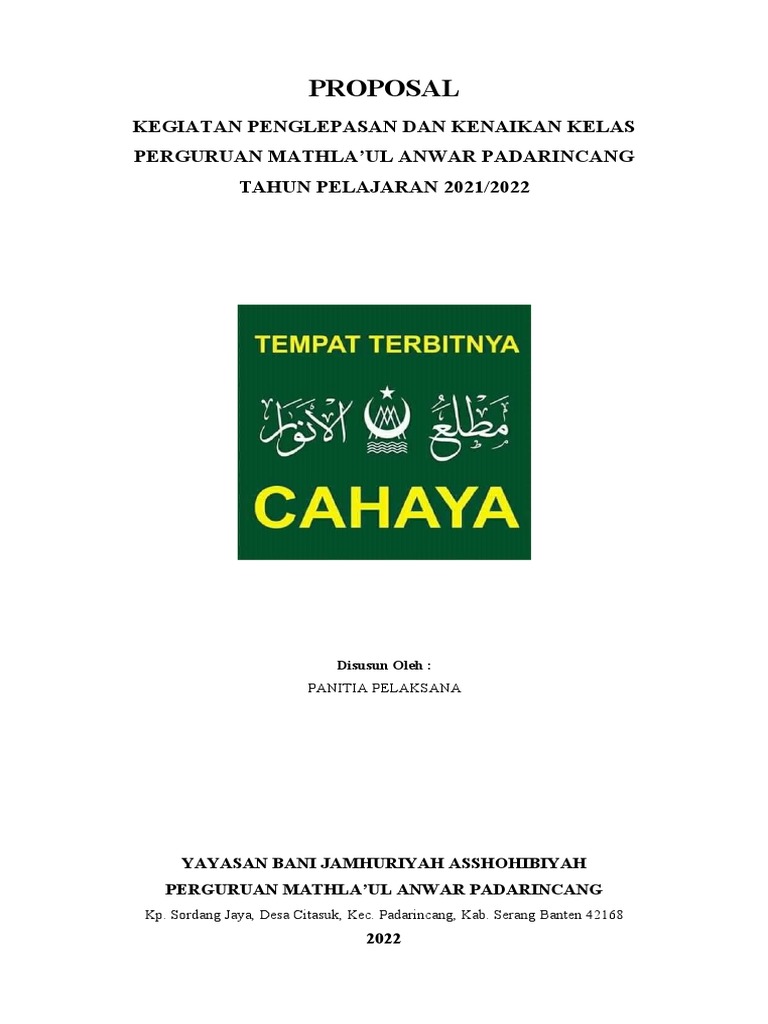 Proposal Kegiatan Wisuda MA | PDF