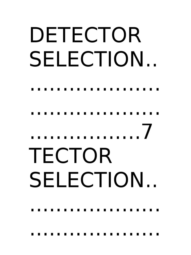 Detector Selection | PDF | Infrared | Hvac