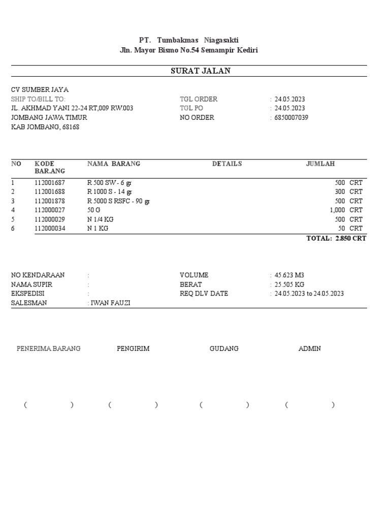 Sumber Jaya Kirim DR SBY | PDF