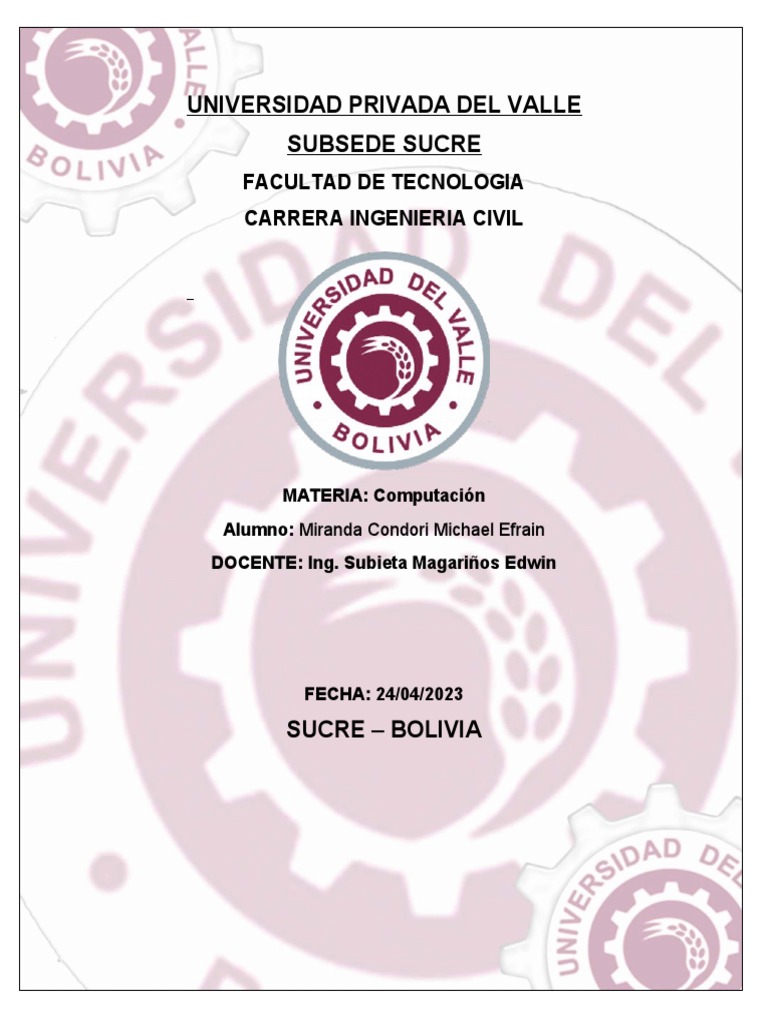 Ejercicios De Computación En Ingeniería Civil Pdf Métodos Y