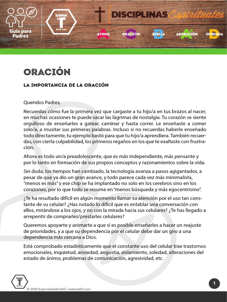 Carta para padres_oracion_zt | PDF | Oración